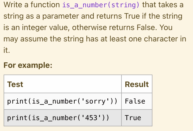 Write a function isanumber(string) that takes a string as a parameter and returns True if the ...