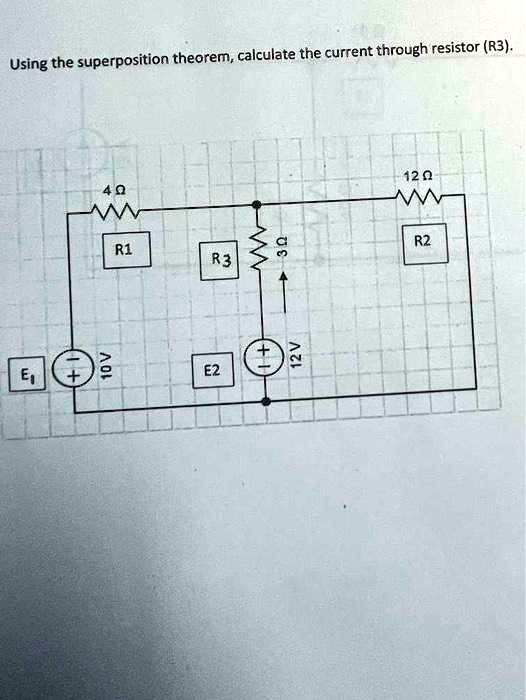 Solved Using The Superposition Theorem Calculate The Current Through
