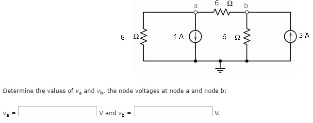 SOLVED: Determine the values of Va and Vh, the node voltages at node A ... SOLVED: Determine the values of Va and Vh, the node voltages at node A ...