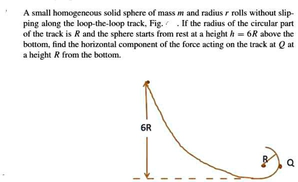 question in advanced maths A small homogeneous solid sphere of mass m ...