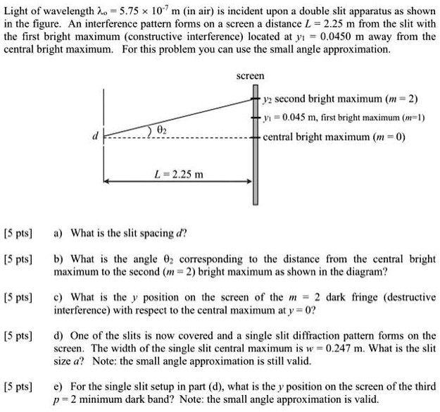 SOLVED:Light of wavelength 1 5.75 10 " m (in air) is incident upon ...