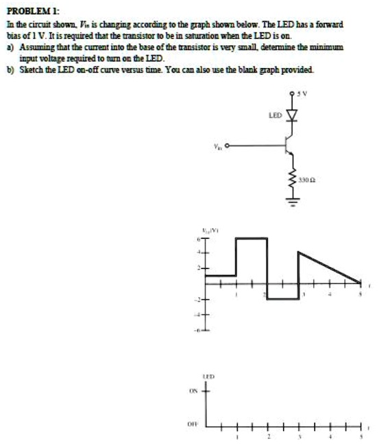 SOLVED: PROBLEM 1: In the circuit shown, Vi is changing according to ...