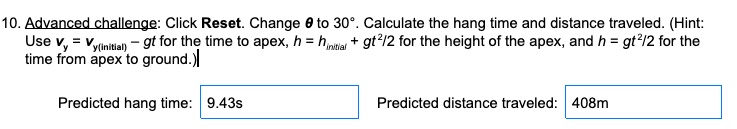 10 advanced challenge click reset change 0 to 30 calculate the hang ...