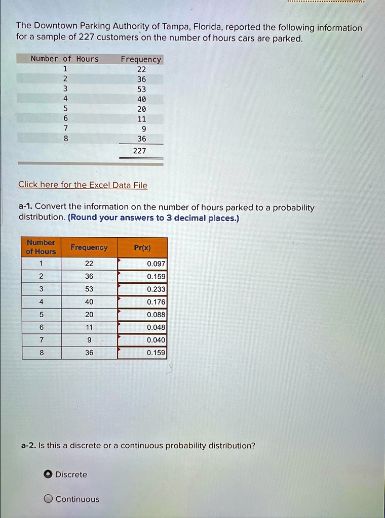 consider the following discrete probability distribution ...