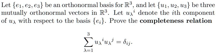Let {e1 E2 E3 Be An Orthonormal Basis For R3 And Le… Solvedlib