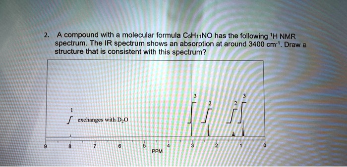 2. A compound with a molecular formula C5H11NO has the following ^1H ...