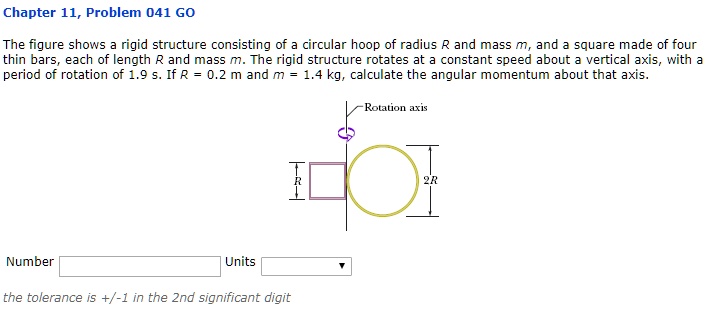 SOLVED: Chapter 11, Problem 041 GO The figure shows rigid structure ...