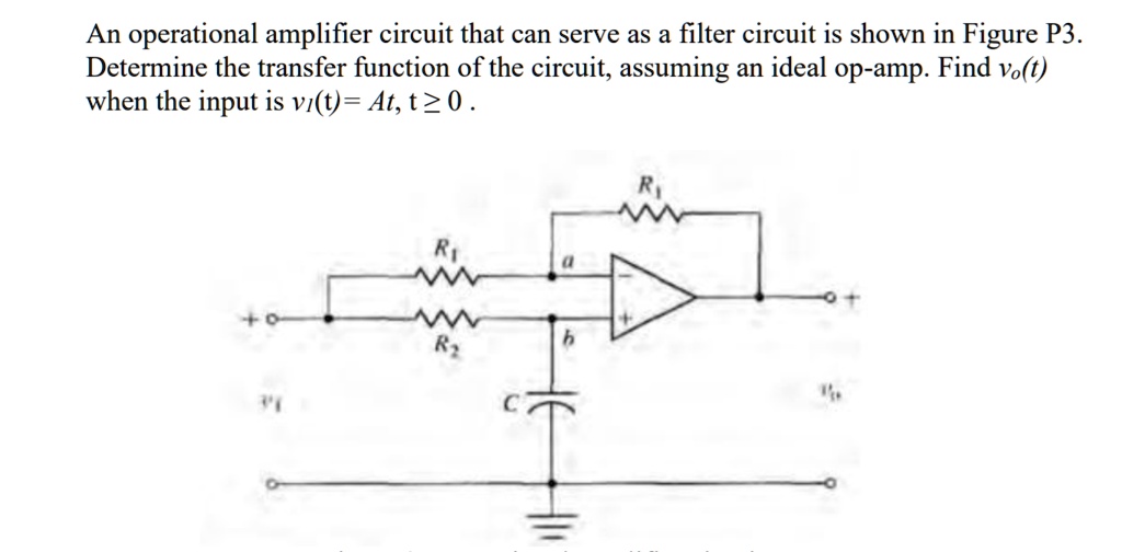 SOLVED: An operational amplifier circuit that can serve as a filter ...