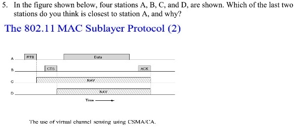 5. In the figure shown below, four stations A, B, C, and D, are shown. Which of the last two ...