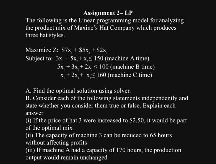 Solved Texts How To Solve This Using Excel Solver Tool How To Solve Questions Using Excel 