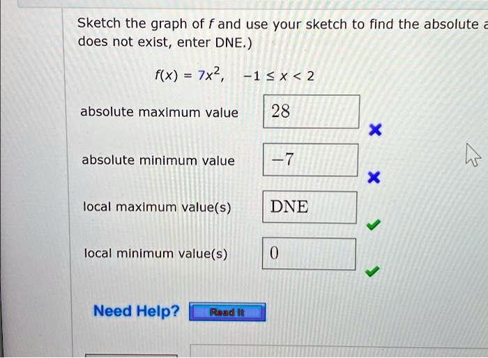 Solved Texts Sketch The Graph Of F And Use Your Sketch To Find The Absolute Maximum Value