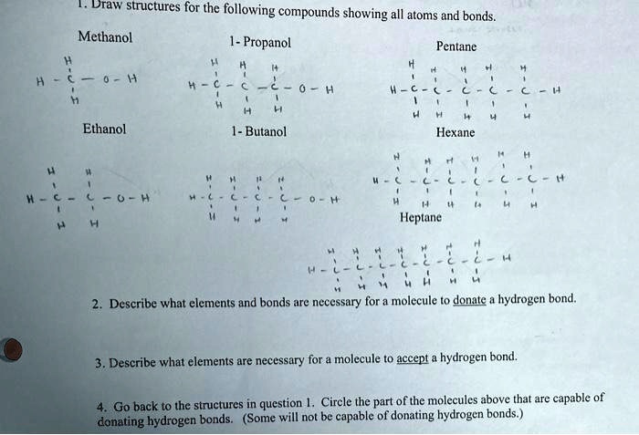 SOLVED: Help on questions 2, 3, and 4 Draw structures for the following compounds showing all ...