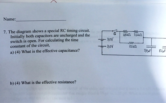 SOLVED: The diagram shows a special RC timing circuit. Initially, both ...