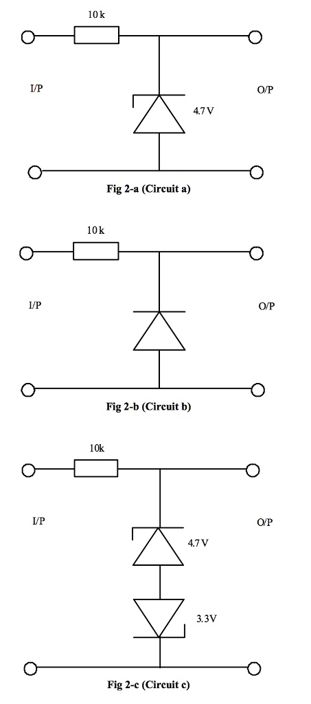 SOLVED: A 5 Volt peak sine wave is applied to the diode circuits shown ...