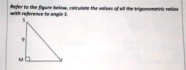 SOLVED: Refer to the figure below, calculate the values of all the trigonometric ratios with ...
