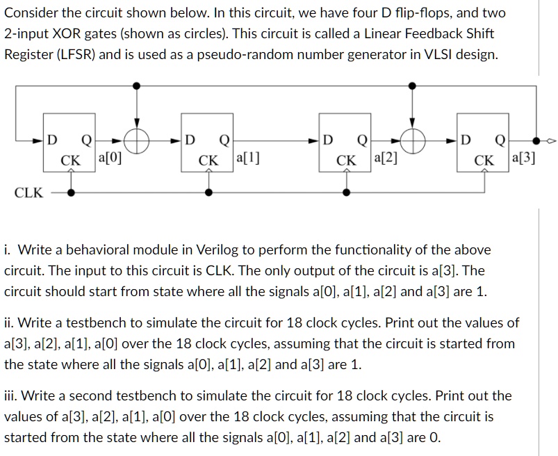 Solved Consider The Circuit Shown Below In This Circuit We Have Four D Flip Flops And Two 2 5367