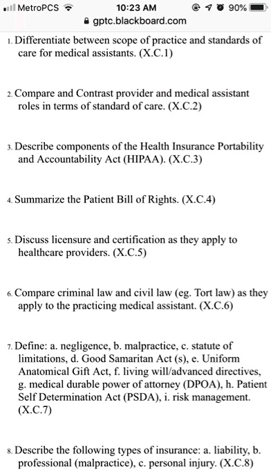 SOLVED: 1. Differentiate between the scope of practice and standards of ...