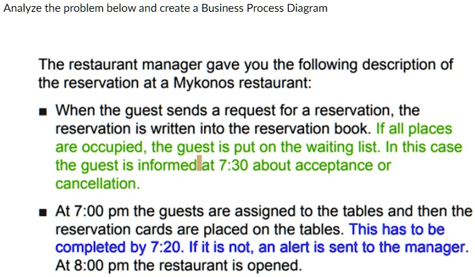 SOLVED: Note: Use the BPMN (Business Process Model Notation). You can ...