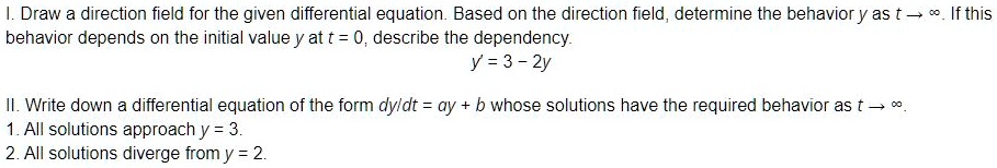 SOLVED: Draw a direction field for the given differential equation ...