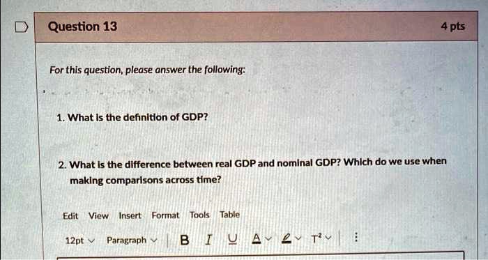 SOLVED: For this question, please answer the following: What is the ...