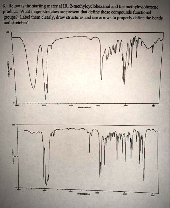 8 below is the starting material ir 2 methylcyclohexanol and the ...