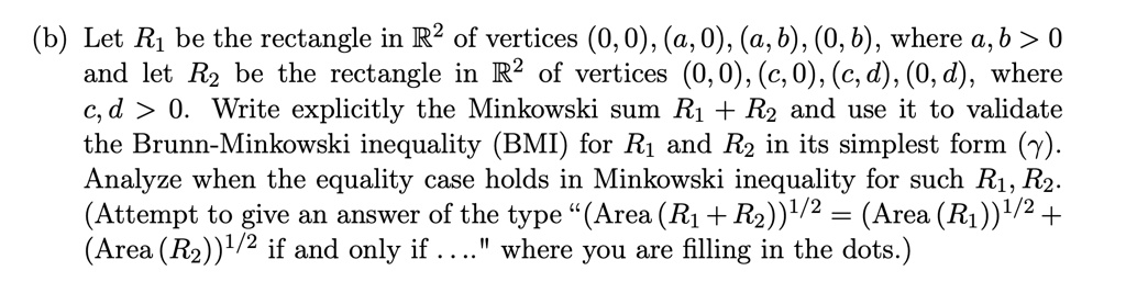 Solved Let R1 Be The Rectangle In R2 With Vertices 0 0 A 0 A B
