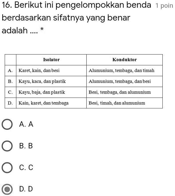 SOLVED: dijawab segera ya teman teman 16. Berikut ini pengelompokkan ...