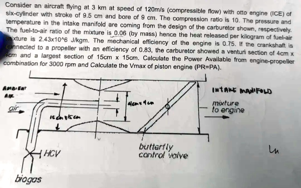 SOLVED: Consider an aircraft flying at 3 km at a speed of 120 m/s ...