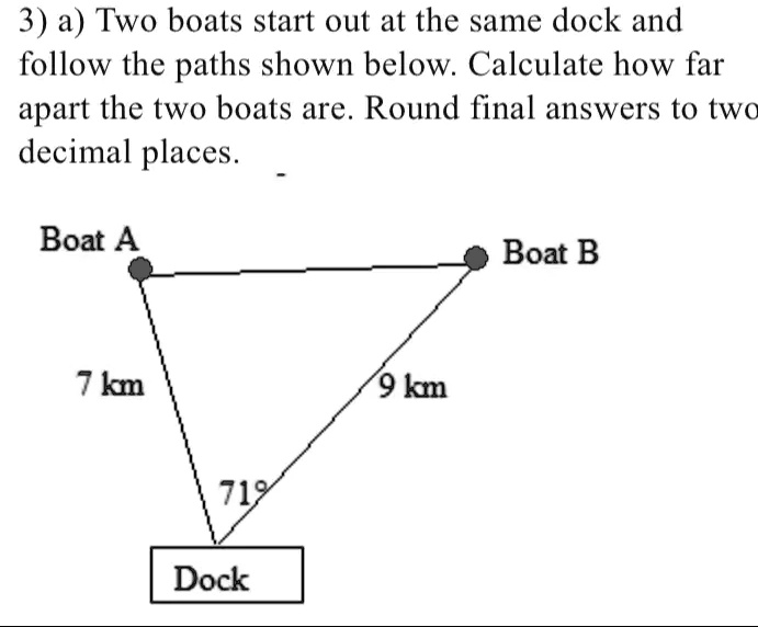 VIDEO solution: 3) a) Two boats start out at the same dock and follow ...