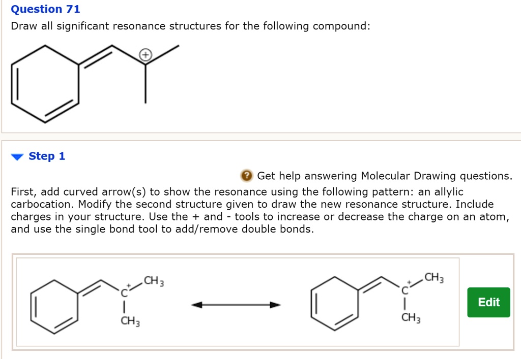 SOLVED Question 71 Draw All Significant Resonance Structures For The