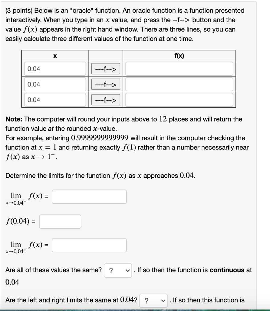 Solved Points Below Is An Oracle Function An Oracle Function Is A Function Presented 7338