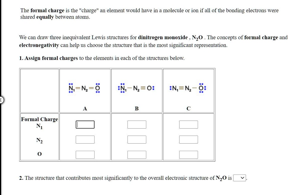 the formal charge is the charge an element would have in molecule o ion ...
