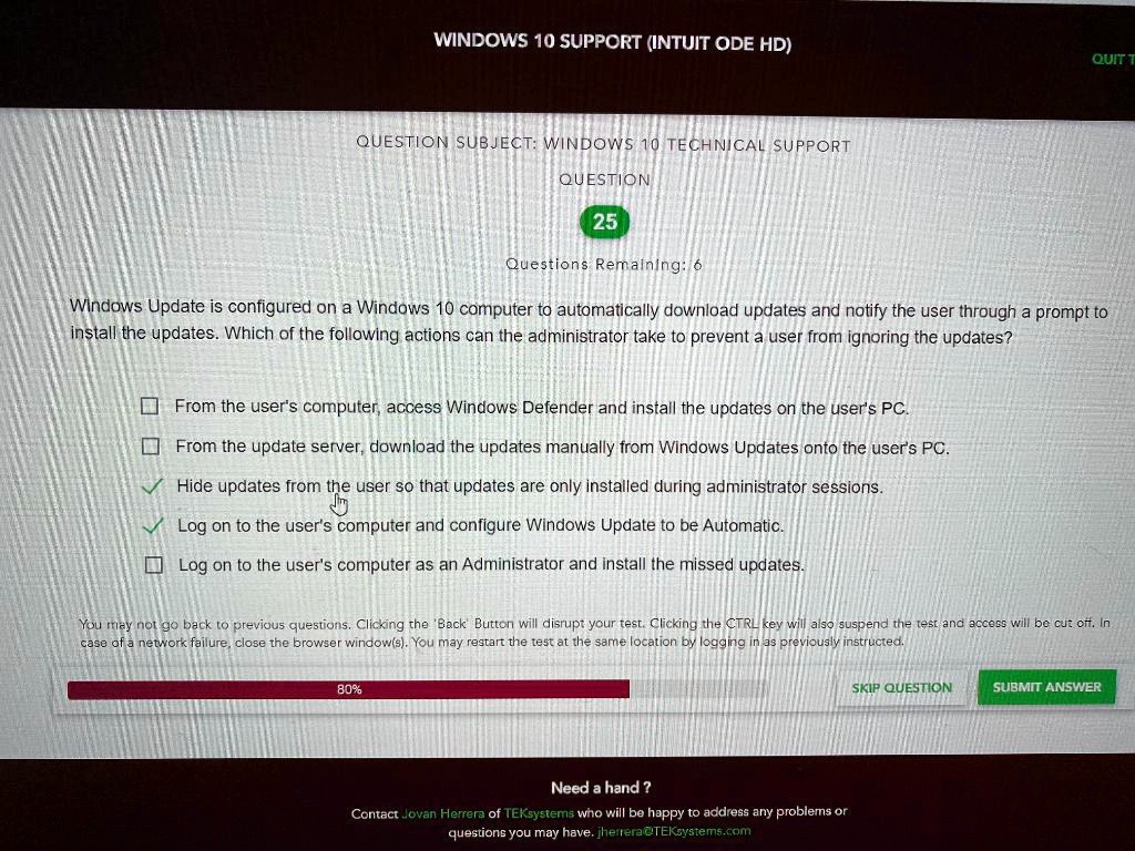 SOLVED: WINDOWS 10 SUPPORT (INTUIT ODE HD) Question Subject: Windows 10 Technical Support ...