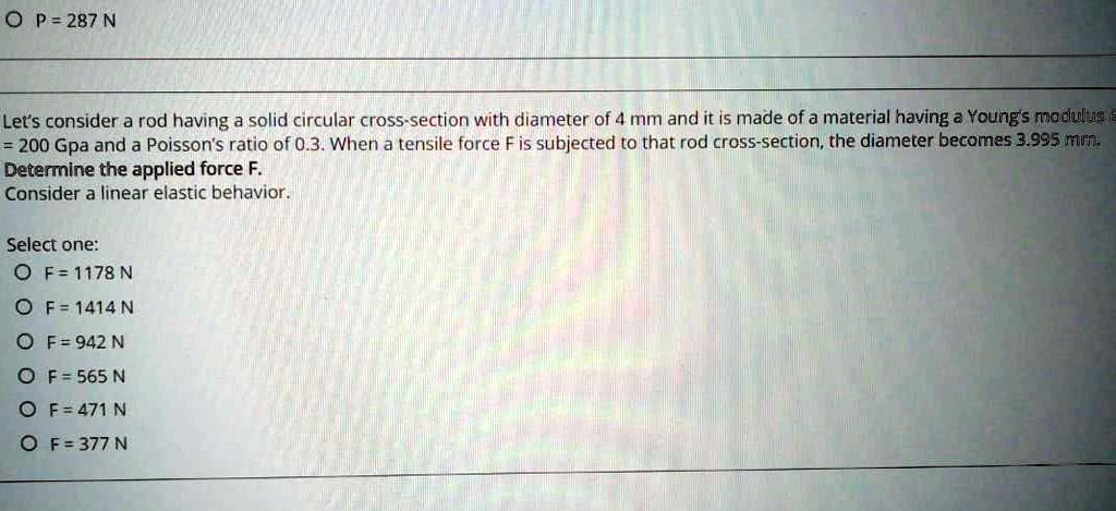 Let's consider a rod having a solid circular cross-section with a ...