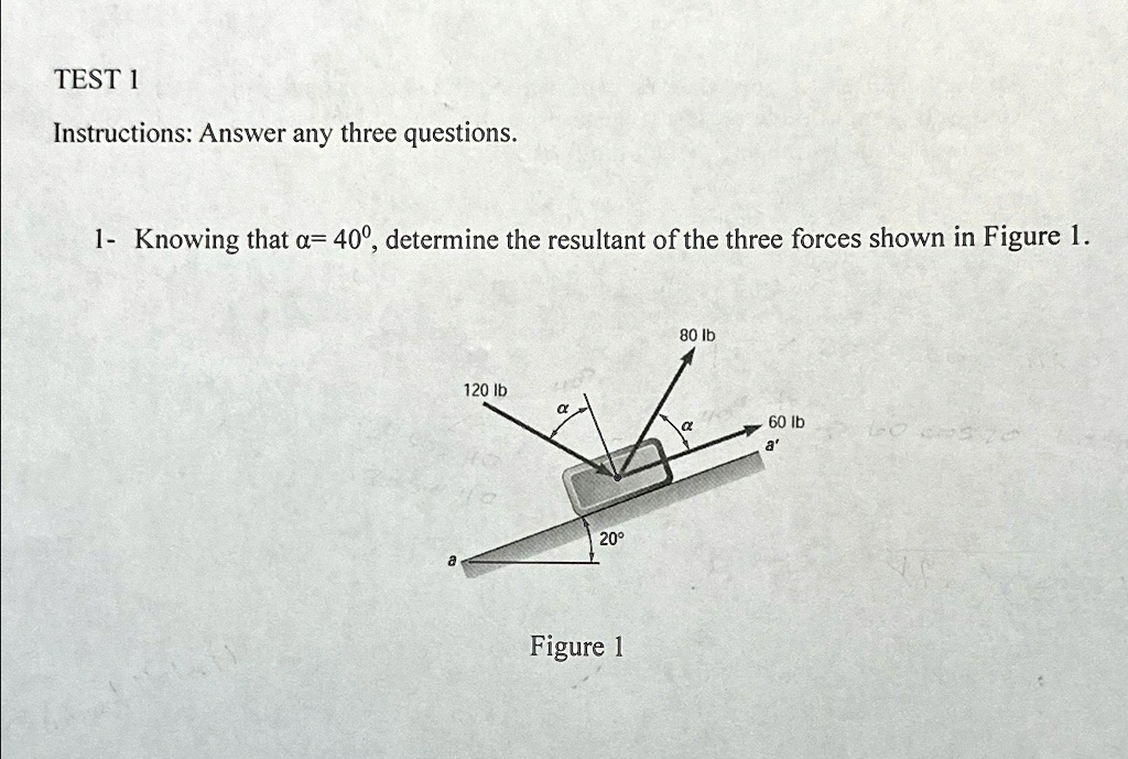 SOLVED: TEST 1 Instructions: Answer any three questions. 1- Knowing ...