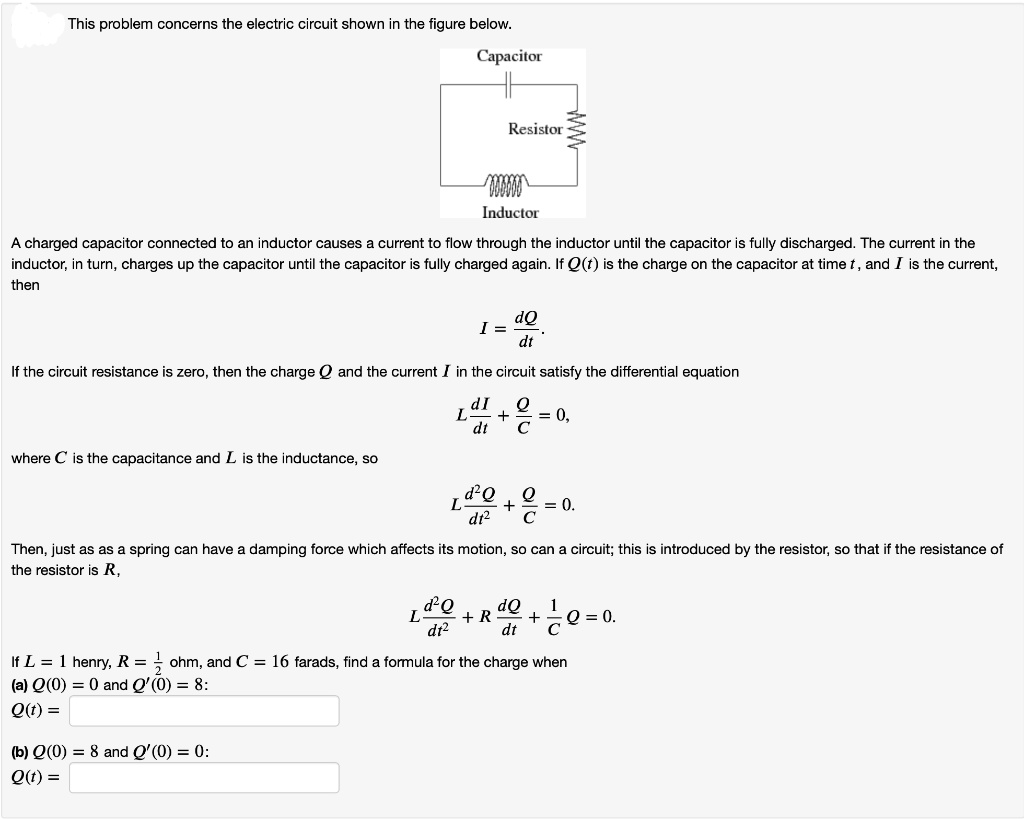 Solved This Problem Concerns The Electric Circuit Shown In The Figure