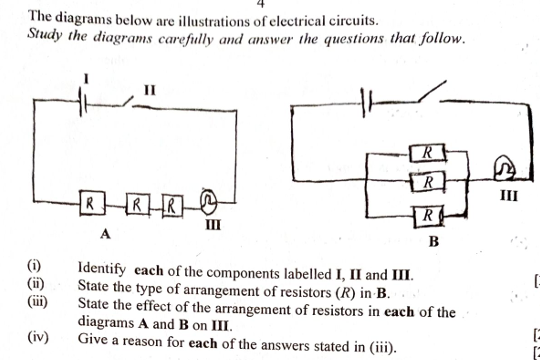 the diagrams below are illustrations of electrical circuits study the ...