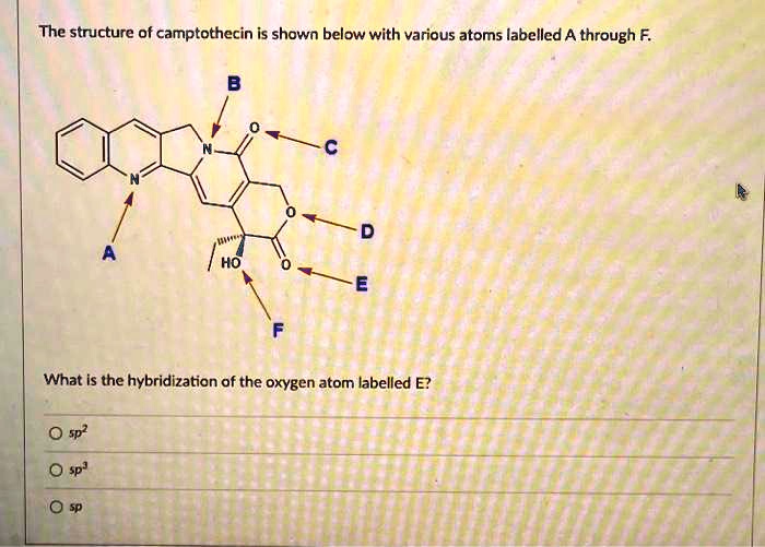 The structure of camptothecin is shown below with various...