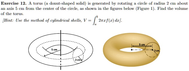 SOLVED:Exercise 12. A torus (a donut-shaped solid) is generated by ...