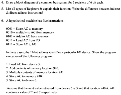 SOLVED: Solved all the problems. Draw a block diagram of a common bus system for registers of ...