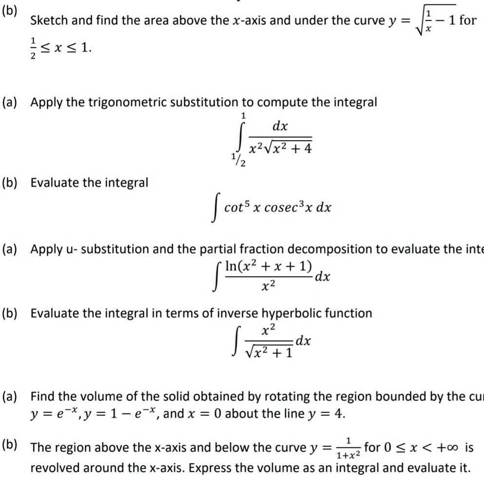 SOLVED: (a) Sketch and find the area above the x-axis and under the curve y = 1 for 0