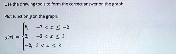 Use The Drawing Tools To Form The Correct Answer On The Graph Plot Function G On The Graph 6 7