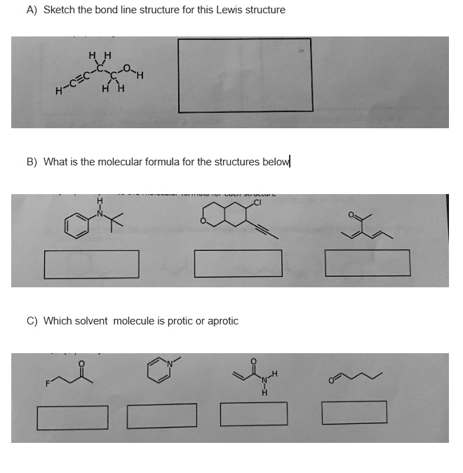 SOLVED: Sketch the bond line structure for this Lewis structure What is ...