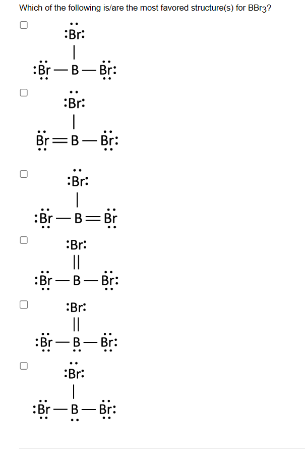 Which of the following is/are the most favored structure(s) for BBr3