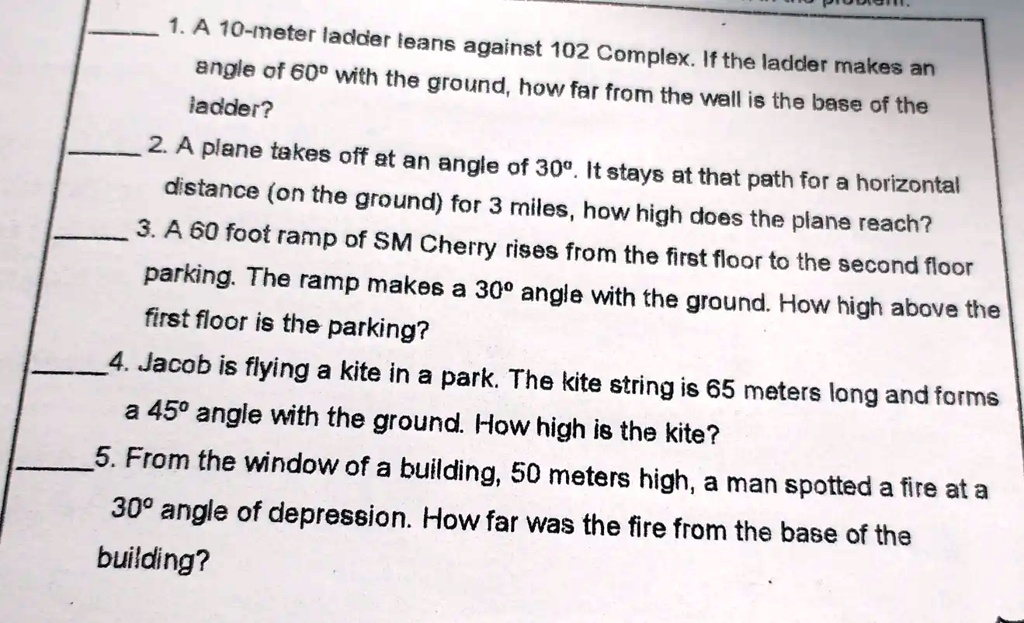SOLVED: A 10-meter ladder leans against a 102 Complex. If the ladder ...