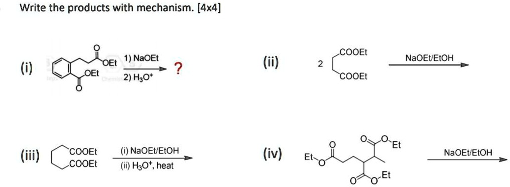 [GET ANSWER] write the products with mechanism 4x4 cooet 1 naoet oet ...
