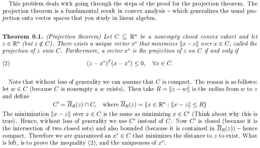 this problem deals with going through the steps of the proof for the ...