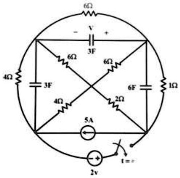 SOLVED: key is connected at t=0 Find V at t=(0+) (Hint: Use star conv ...