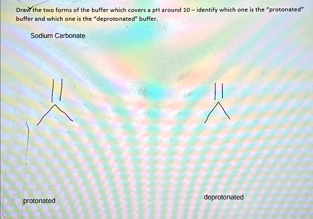 Draw protonated and deprotonated forms of sodium carbonate at 10 pH ...