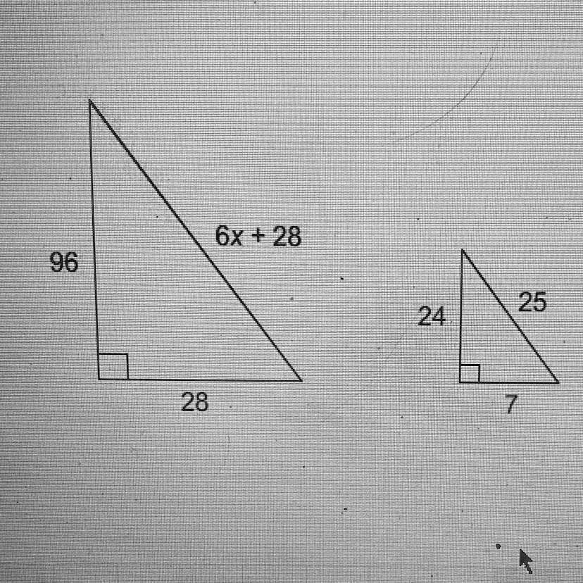 96 6x + 28 28 24 25 7